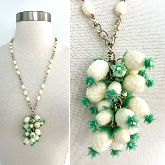 Vintage | Jewelry | Vintage 6s Tropical Beaded Pineapple Cluster ...